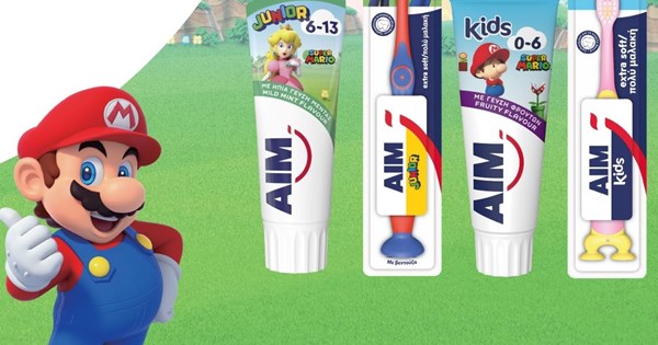 Με τη νέα παιδική σειρά AIM Kids x Super Mario, το βούρτσισμα γίνεται ...